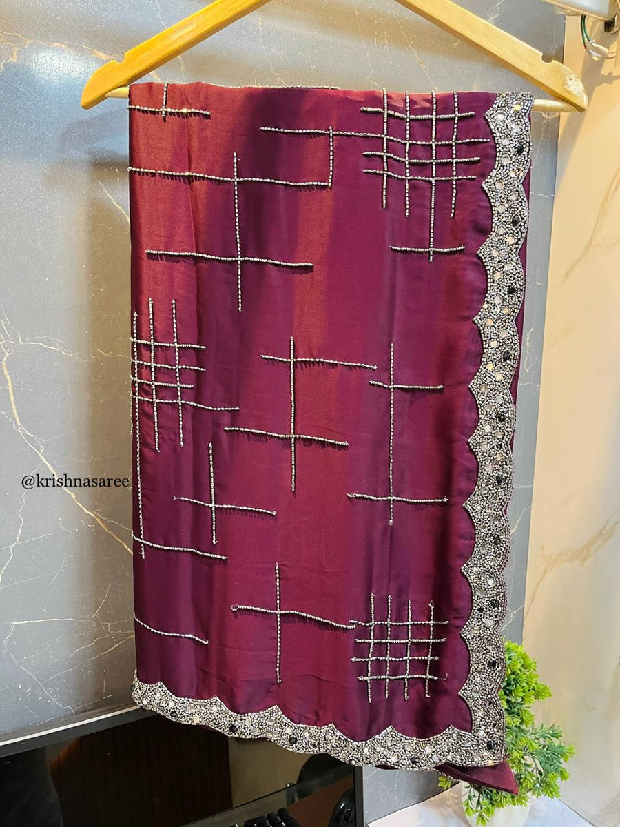 Luxury Handmade Saree With Designer Readymade Blouse – Krishna Saree